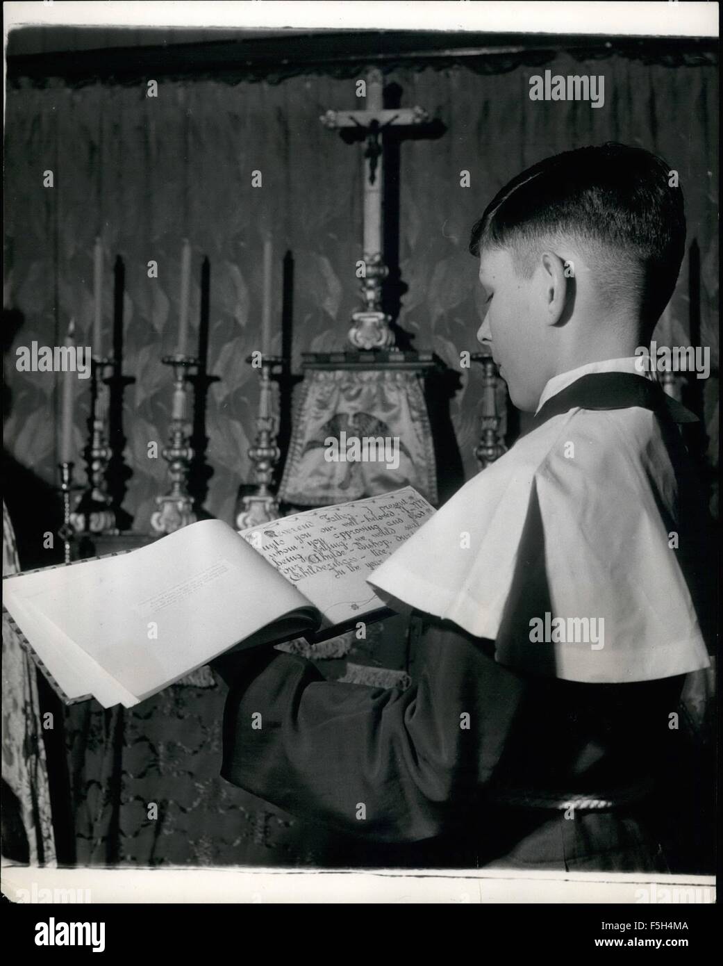 1962 - Making a boy into a Bishop; The boy Bishop's chaplain, 13 year ...