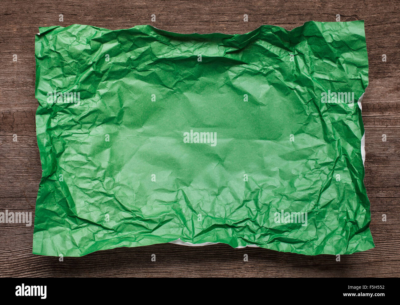Green Crumpled paper Stock Photo - Alamy