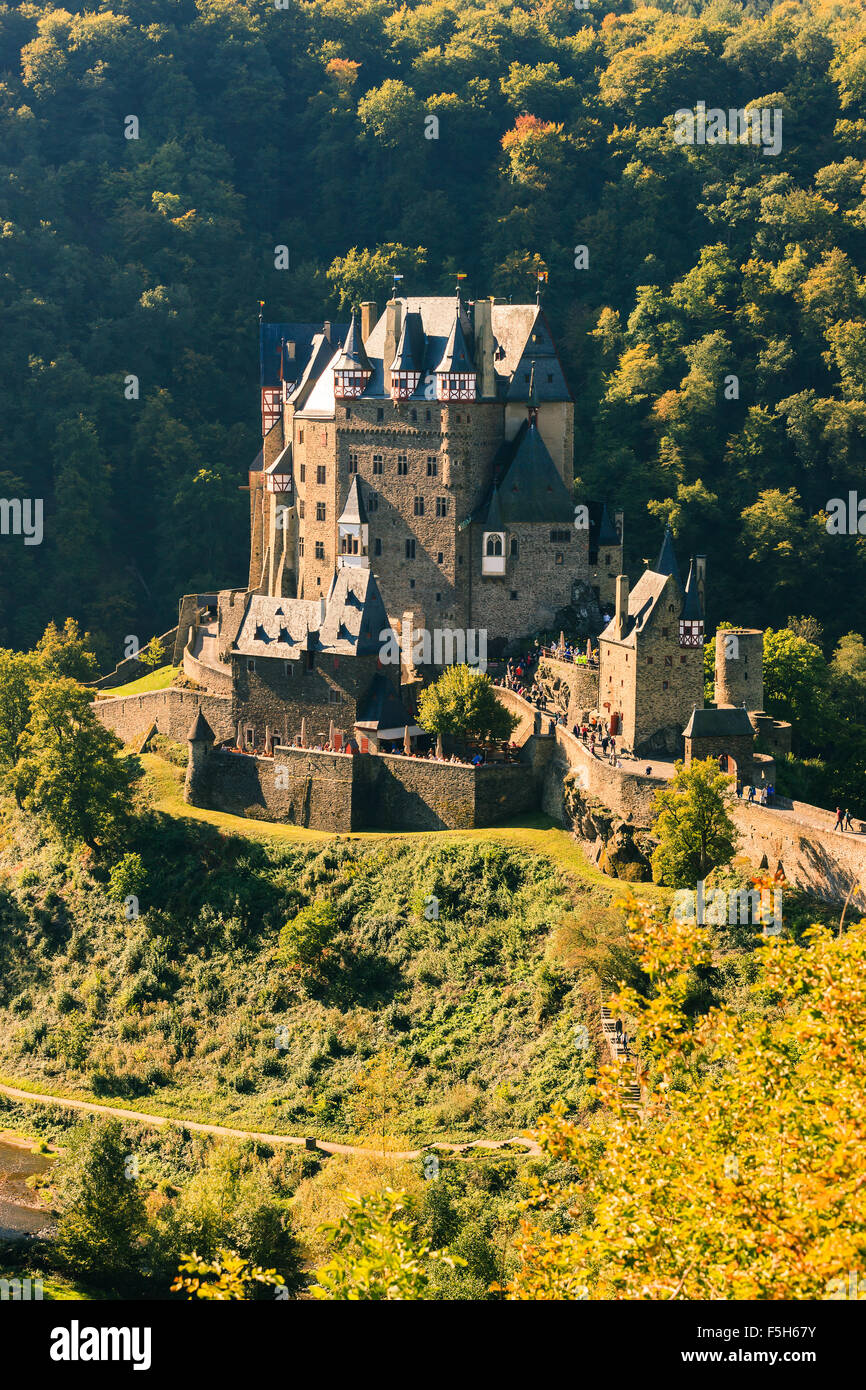 Eltz Castle is a medieval castle nestled in the hills above the Moselle ...