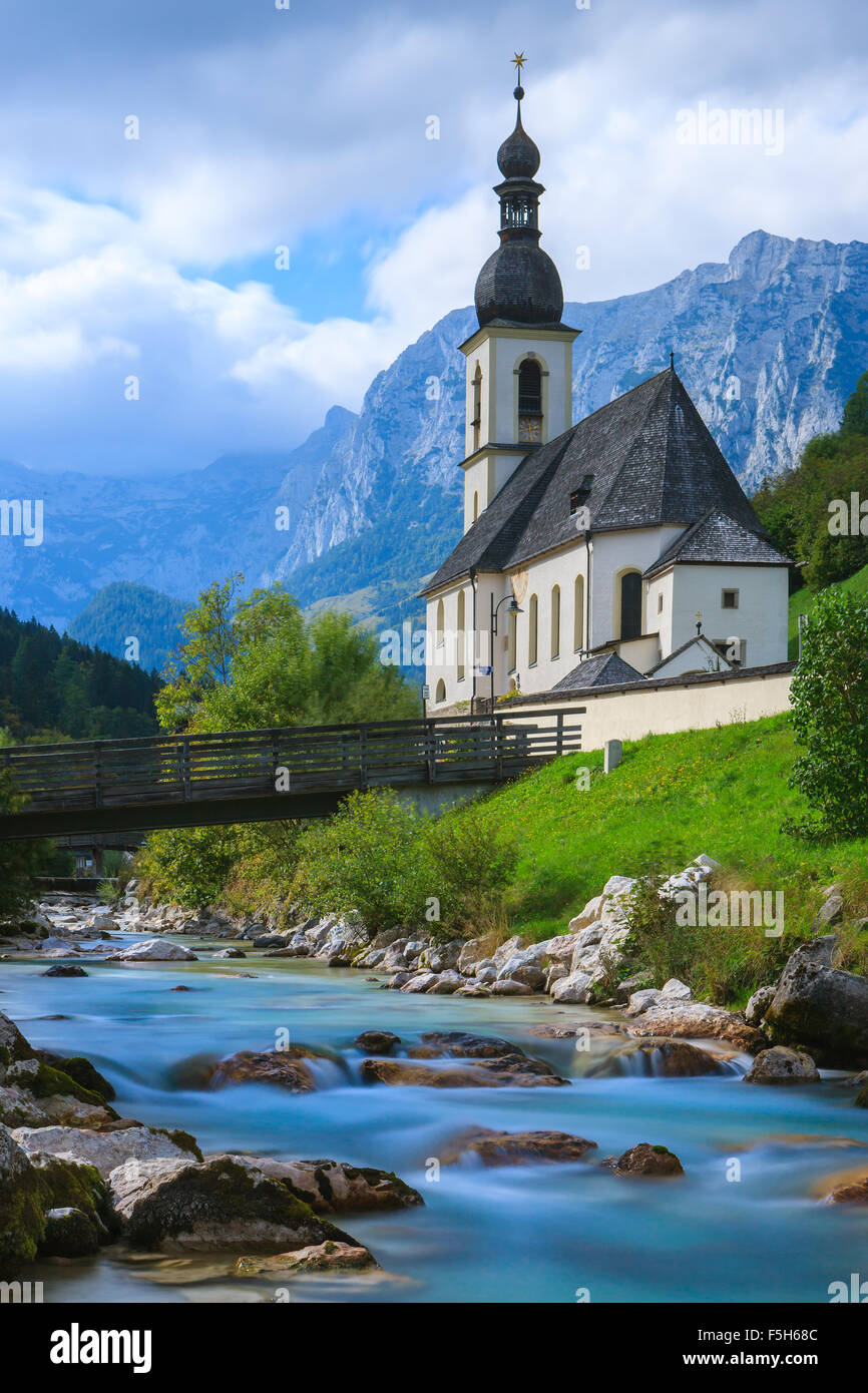 The Church of St. Sebastian in Ramsau near Berchtesgaden, Bavaria ...