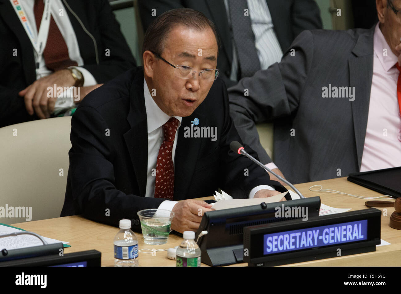 New York Usa 4th Nov 2015 Un Secretary General Ban Ki Moon Speaks