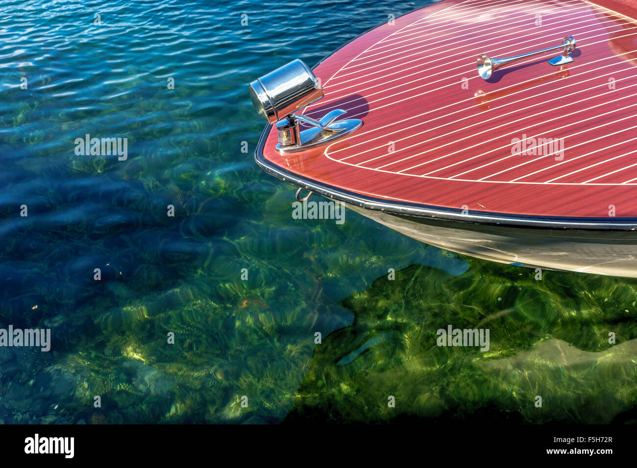 Bow of speed boat on Lake Como, Lombardy, Italy Stock Photo - Alamy