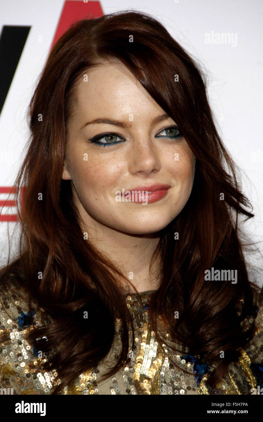 Emma Stone at the Los Angeles Premiere of "Easy A" held at the Grauman ...