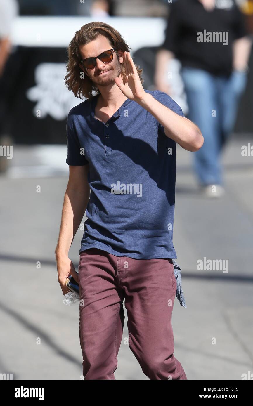 Andrew Garfield seen arriving at ABC studios for Jimmy Kimmel Live ...