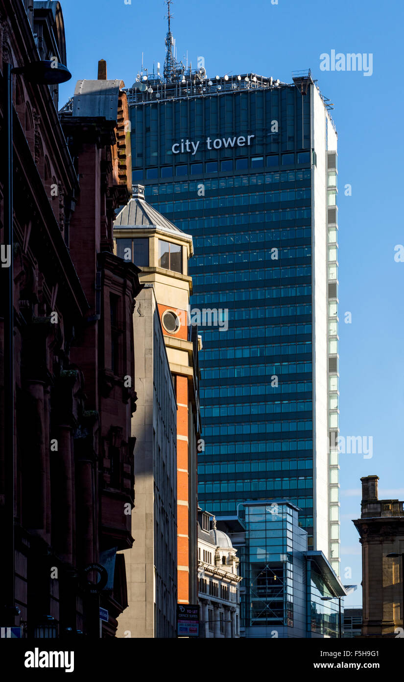 The City Tower office building, Manchester, England, UK. Formerly the ...