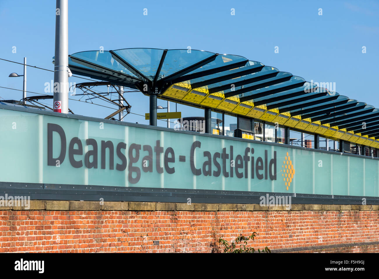 Deansgate castlefield tram stop manchester england hi-res stock ...