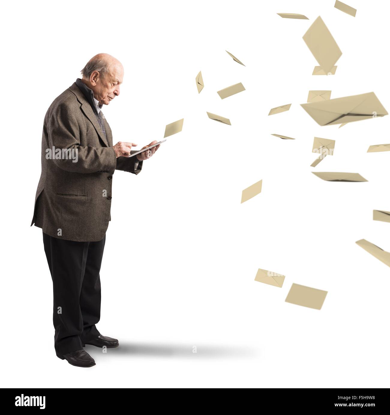Communicating by email Cut Out Stock Images & Pictures - Alamy
