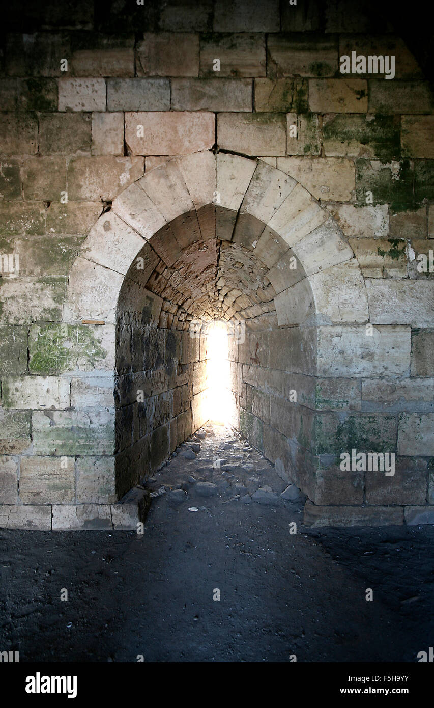 arrow slot at Krak de Chevalier, Syria Stock Photo - Alamy