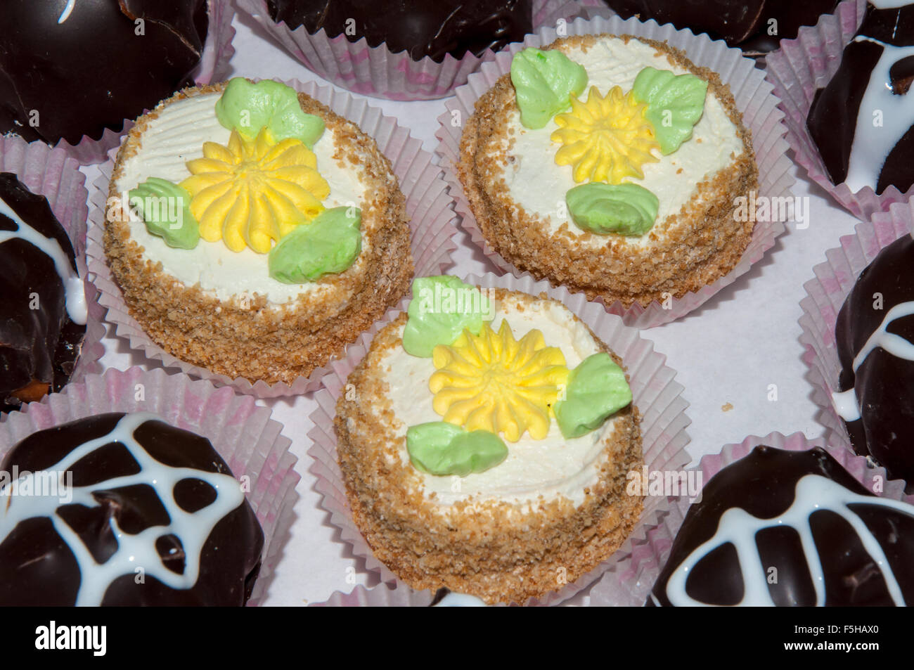 Pastry tray with colorful and delicious pastries Stock Photo - Alamy