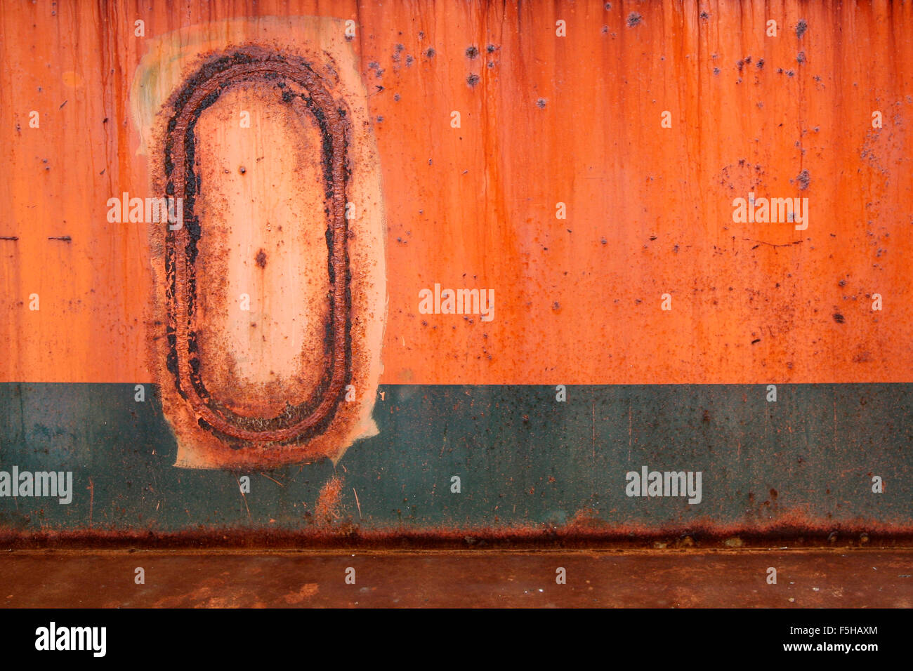 rusted wall of floating steel platform; Wakkanai, Japan Stock Photo - Alamy