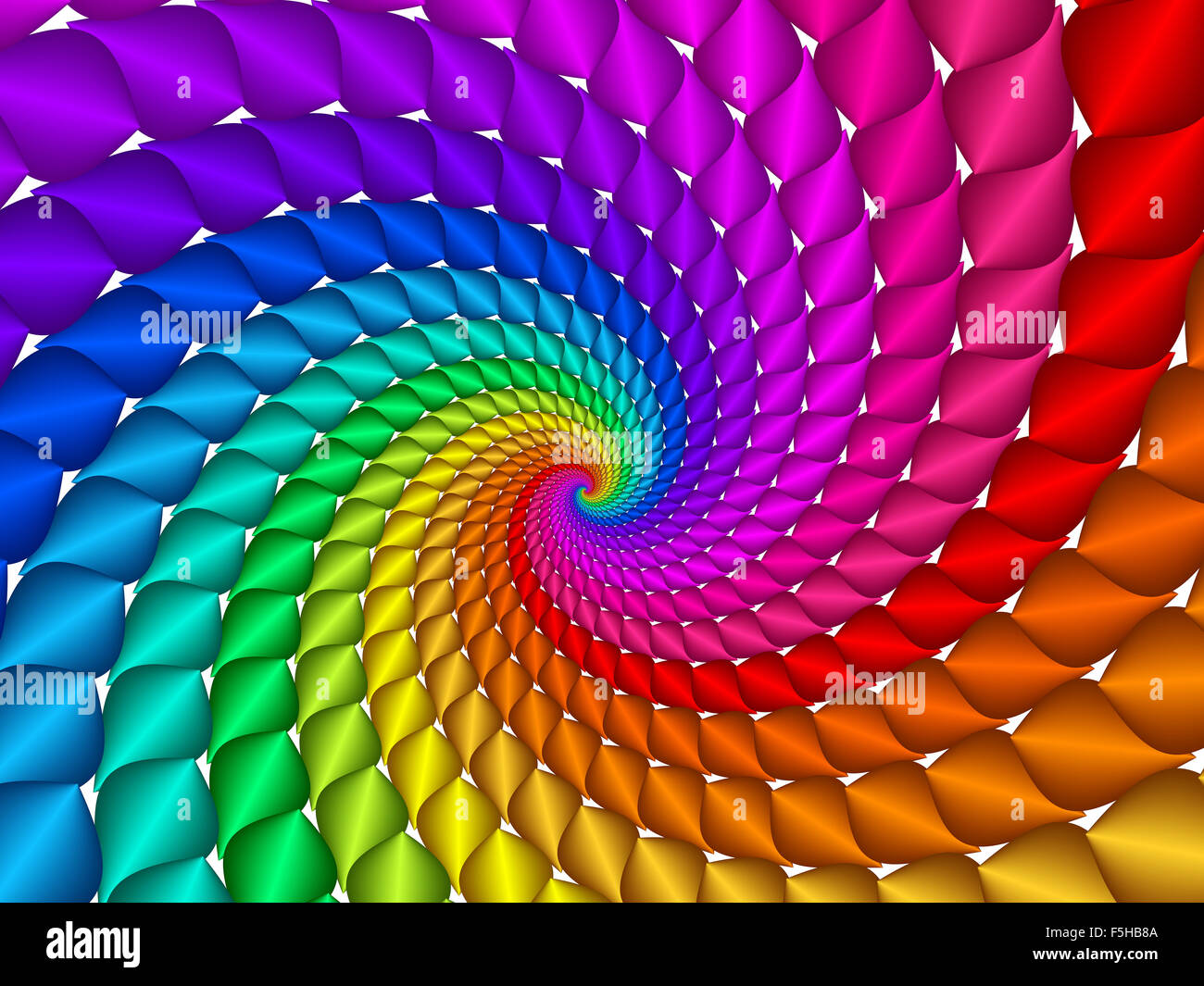 Beautiful Psychedelic Rainbow Spiral Stock Photo - Alamy