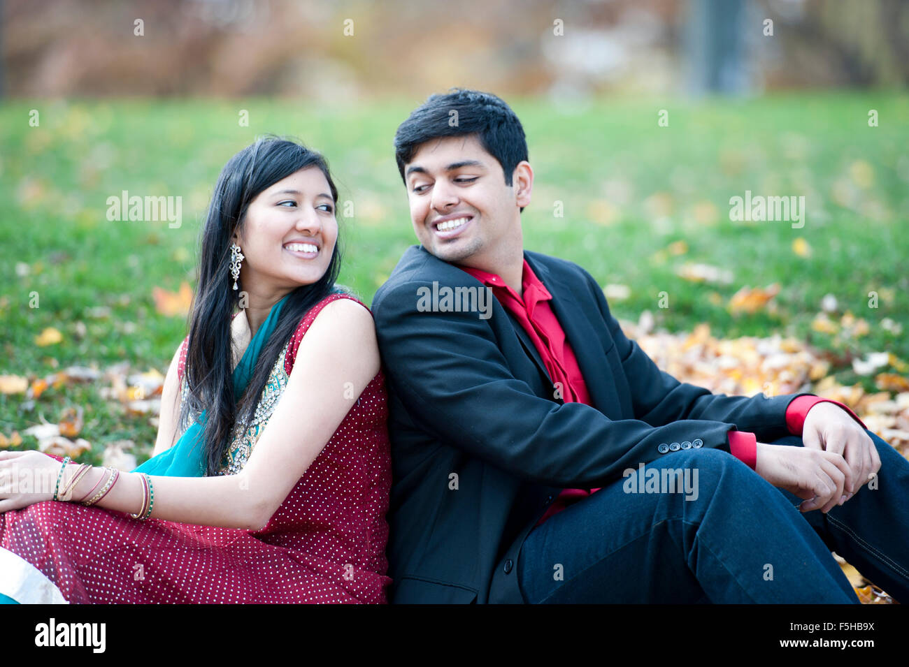 Young Happy Indian Couple Stock Photo - Alamy