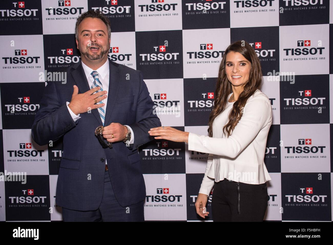 New York, NY, USA. 4th Nov, 2015. Justin Thompson, Danica Patrick at a ...