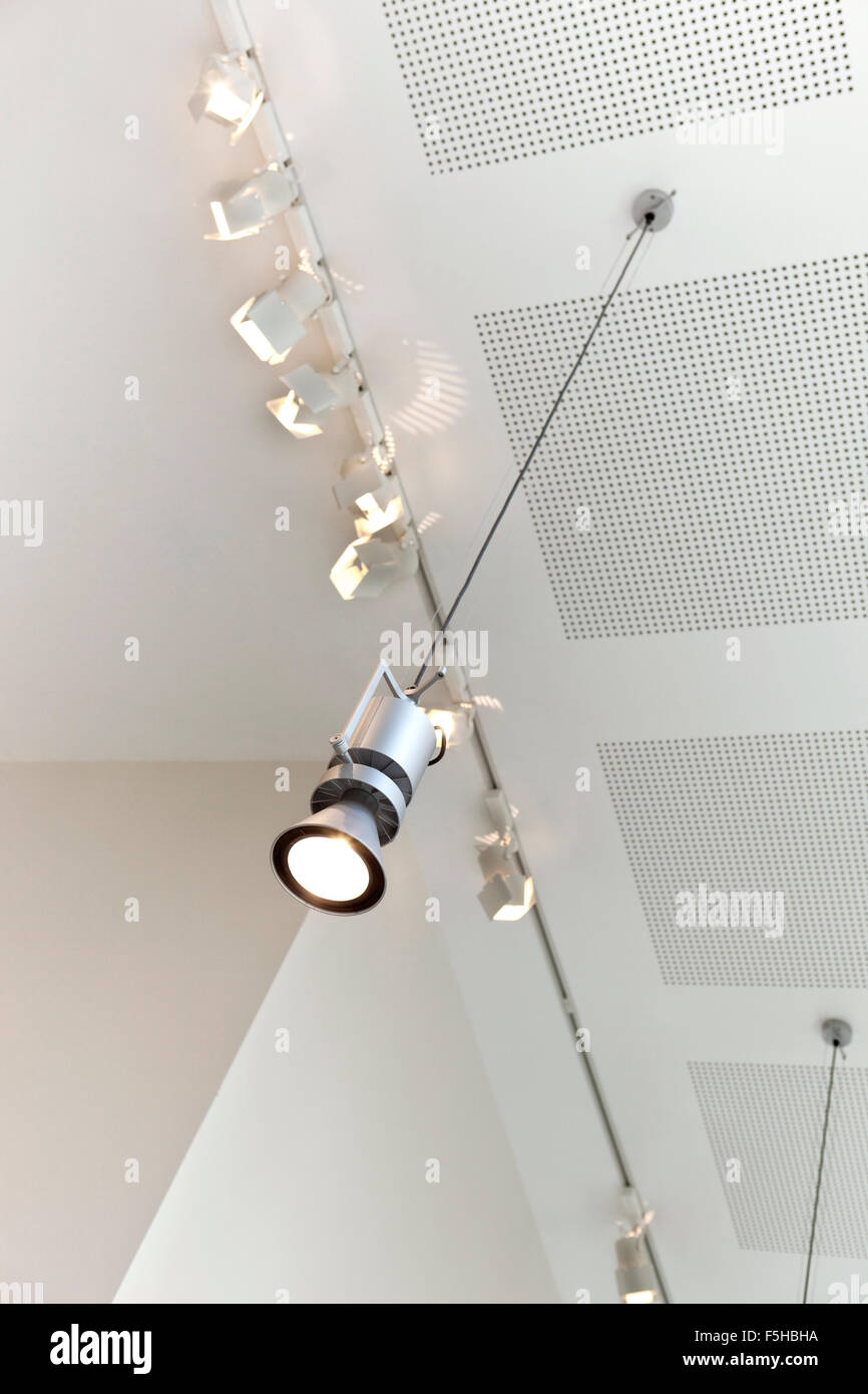 Lamp and design spots inside a modern house Stock Photo - Alamy