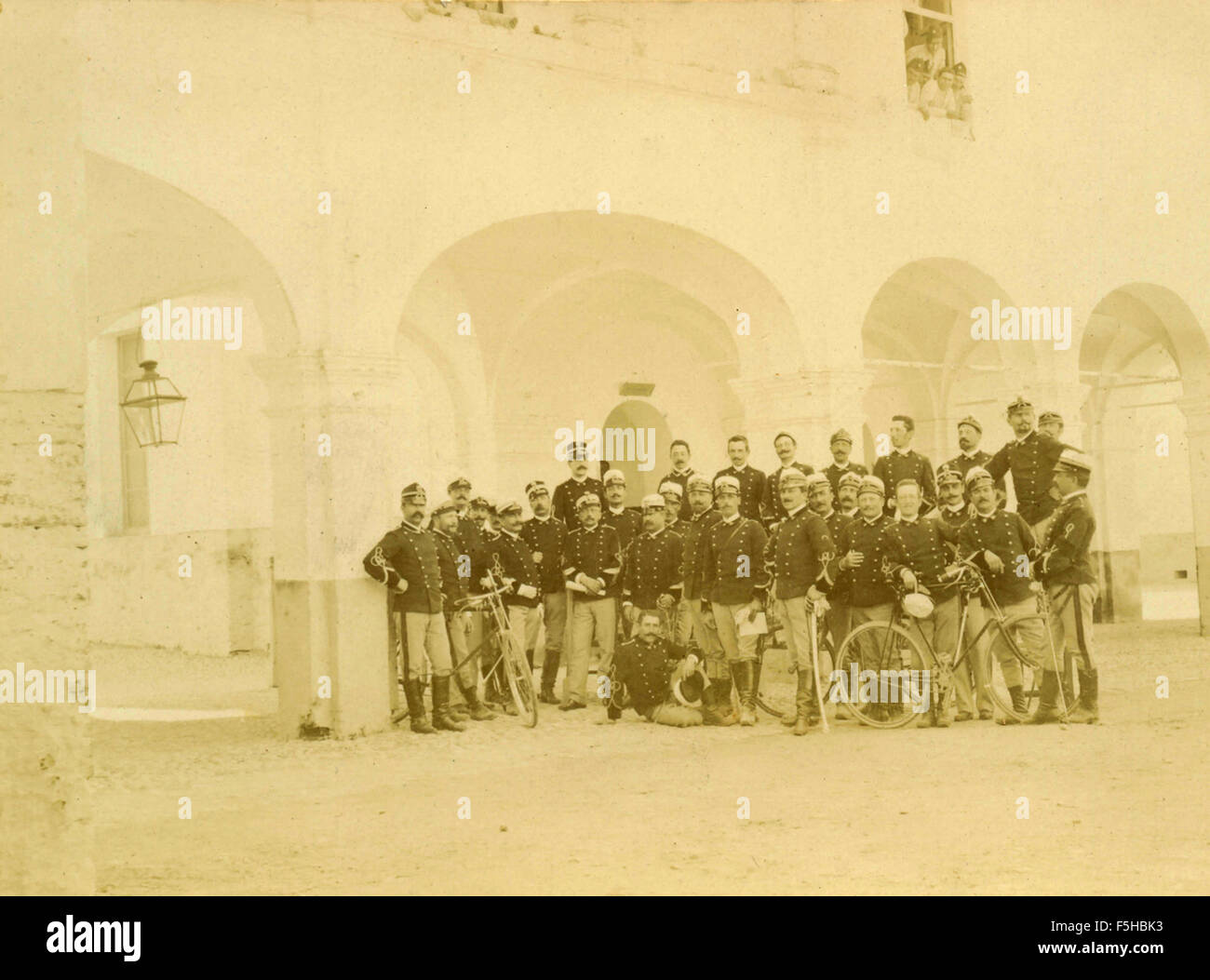 Group soldiers in courtyard barracks hi-res stock photography and ...