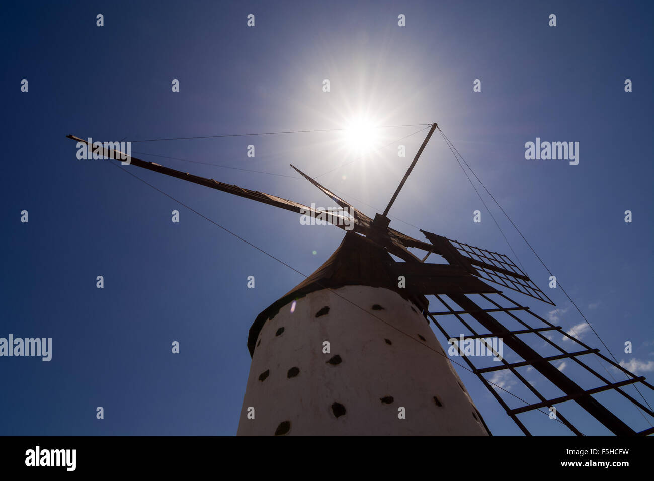 Classic Vintage Windmill Building Stock Photo - Alamy