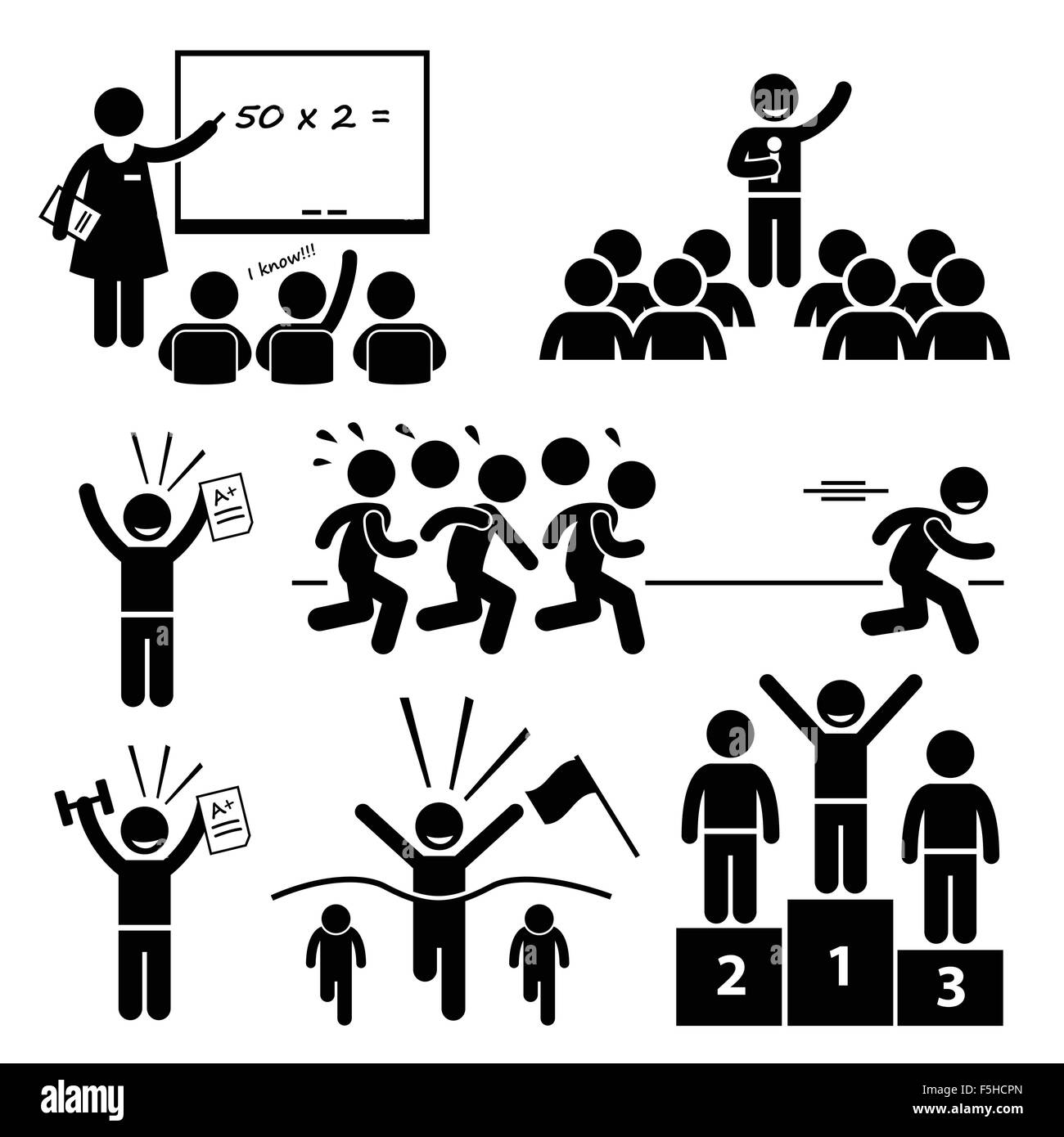 Stick Figure Student Clipart