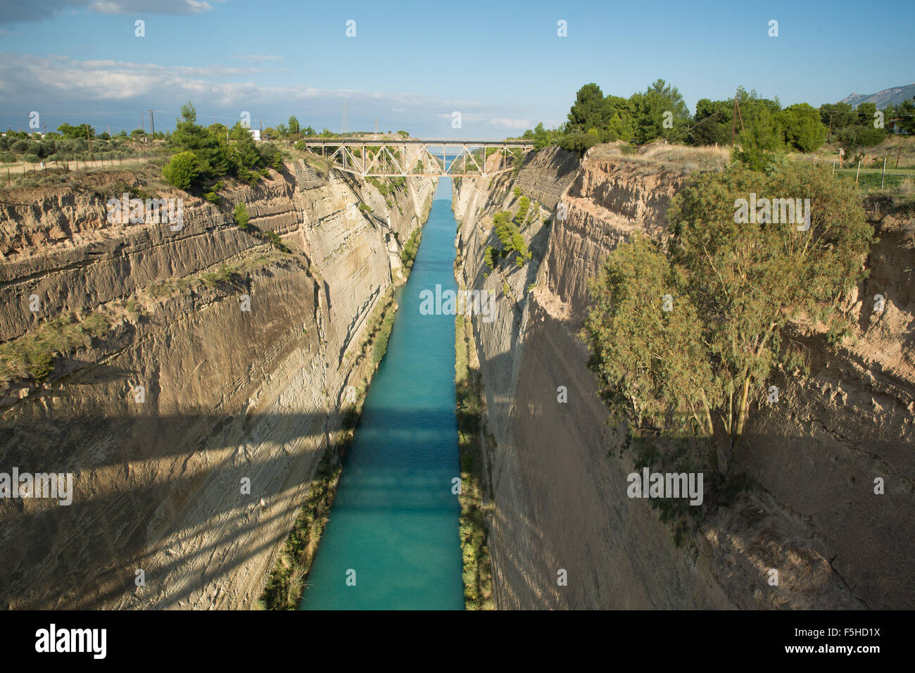 Corinth canal construction. hi-res stock photography and images - Alamy