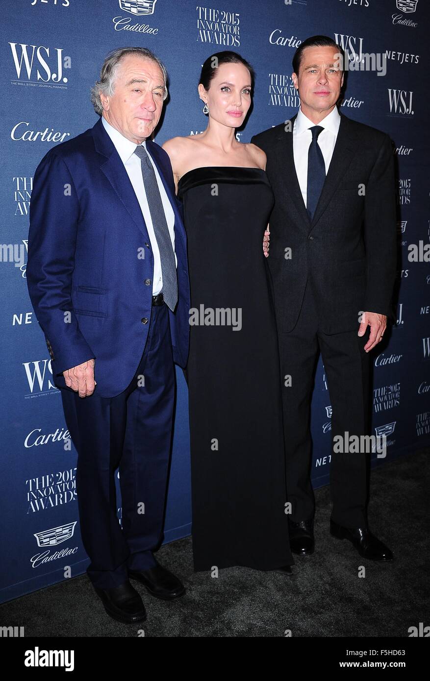 New York, NY, USA. 4th Nov, 2015. Robert De Niro, Angelina Jolie Pitt ...