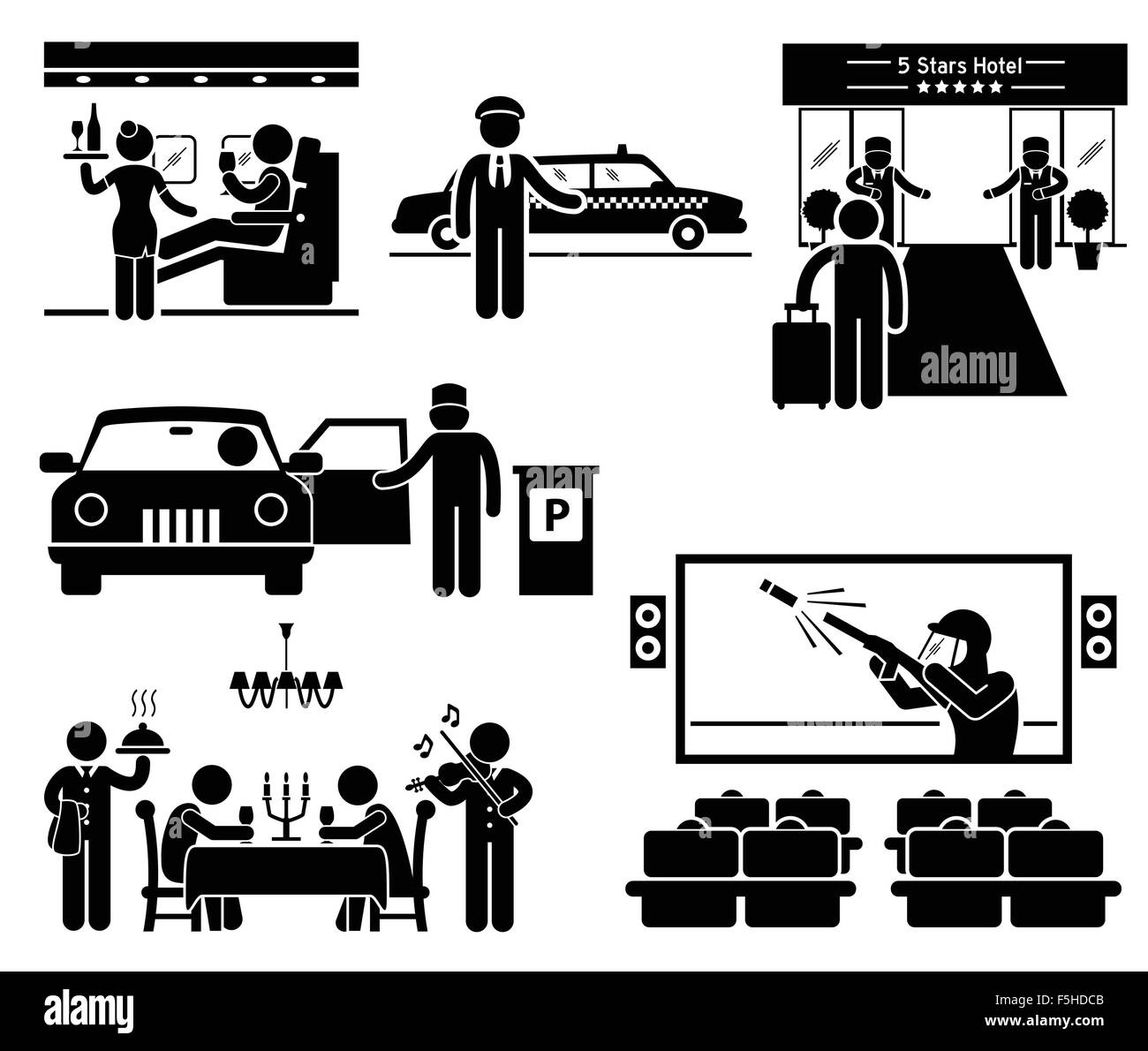 Business first class flight attendance Stock Vector Images - Alamy