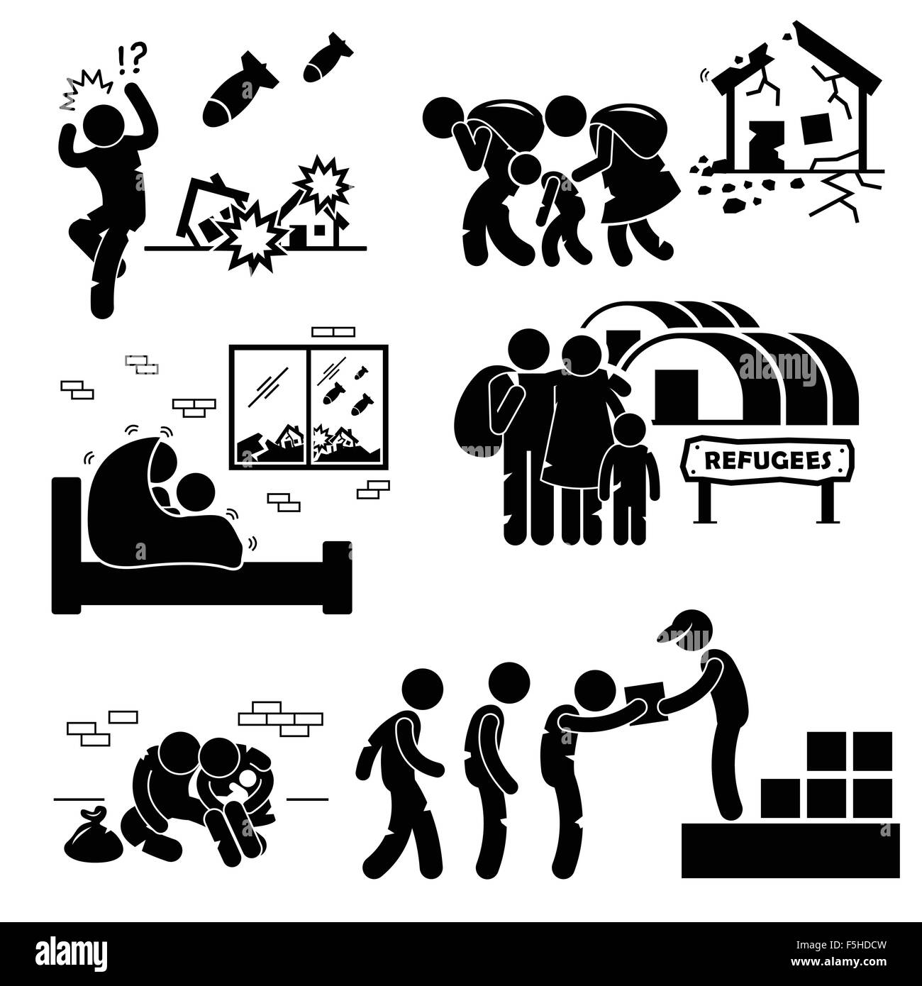 Evacuee vector vectors hi-res stock photography and images - Alamy