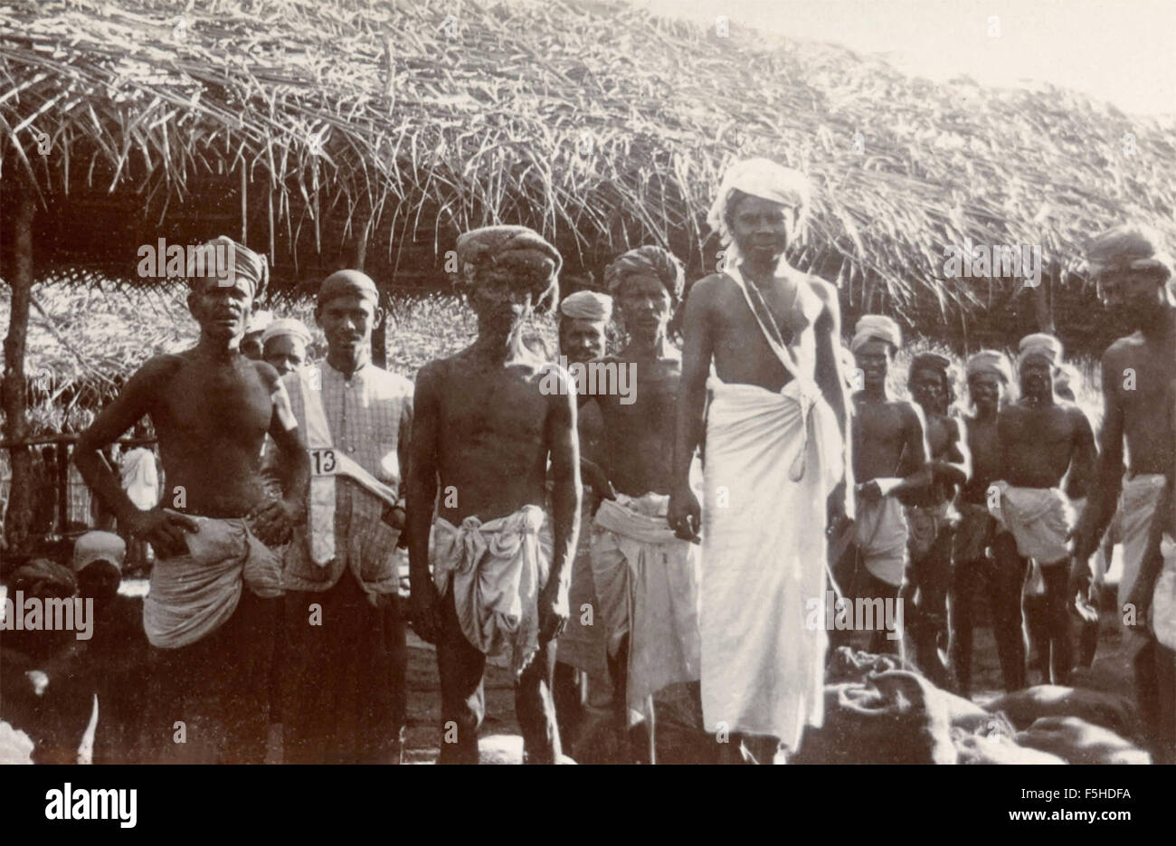 Group of Indians around a hut , India Stock Photo - Alamy