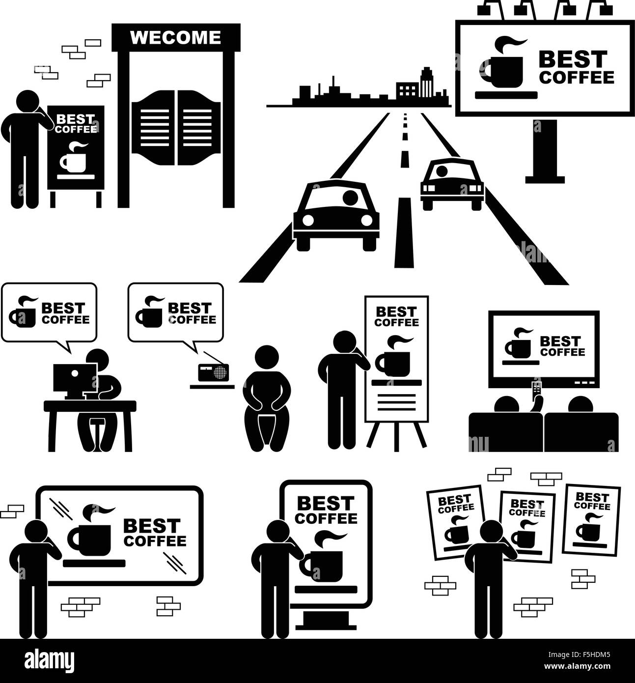 Advertisement frame Black and White Stock Photos & Images - Alamy