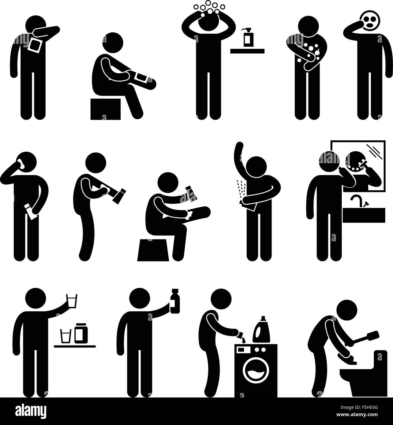 Man health bathroom Black and White Stock Photos & Images - Alamy