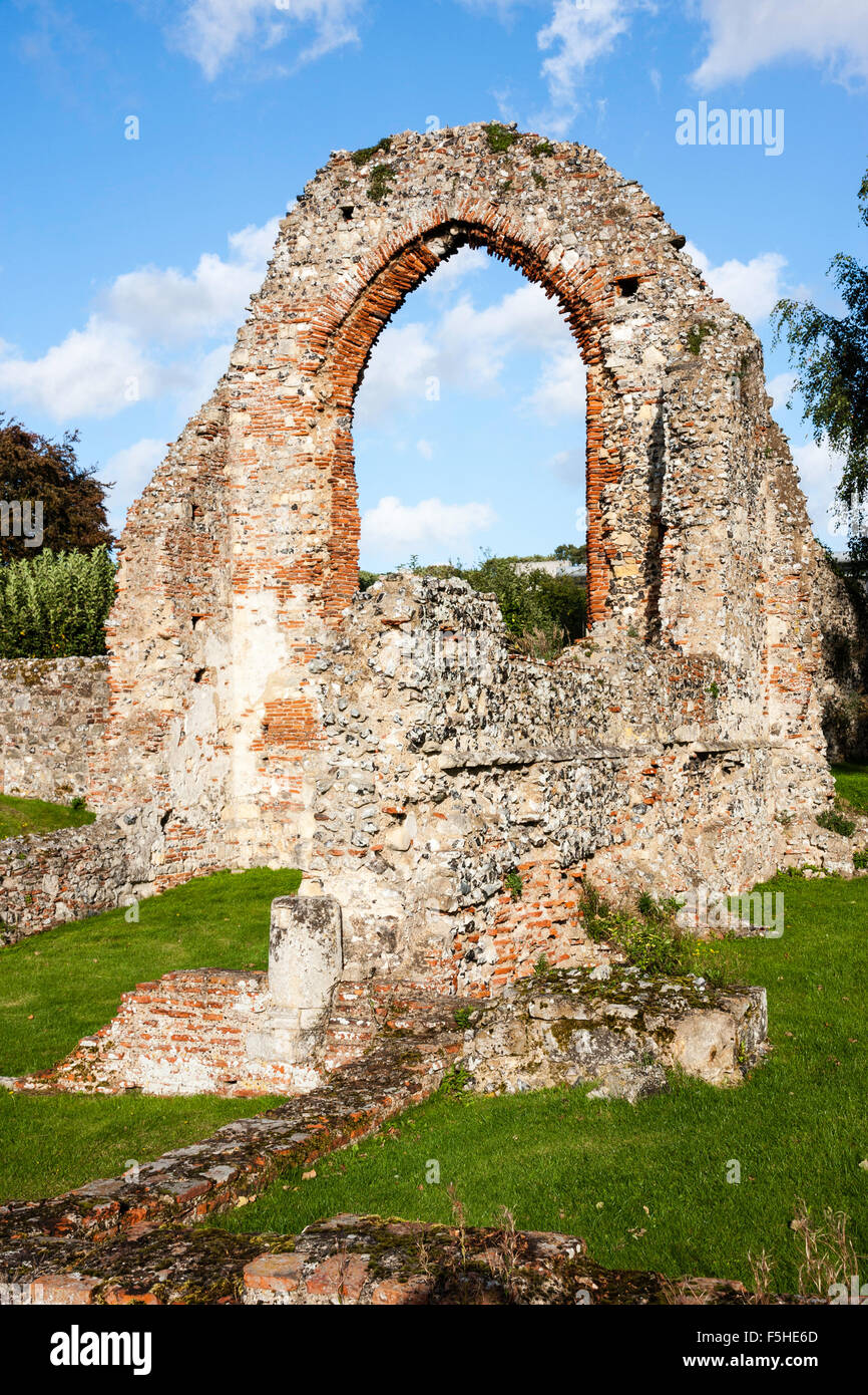 England, Canterbury. St Augustines Abbey. The ruins of the Norman ...