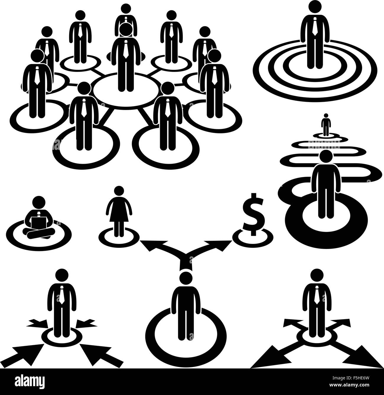 Business Network Connection Stick Figure High Resolution Stock ...