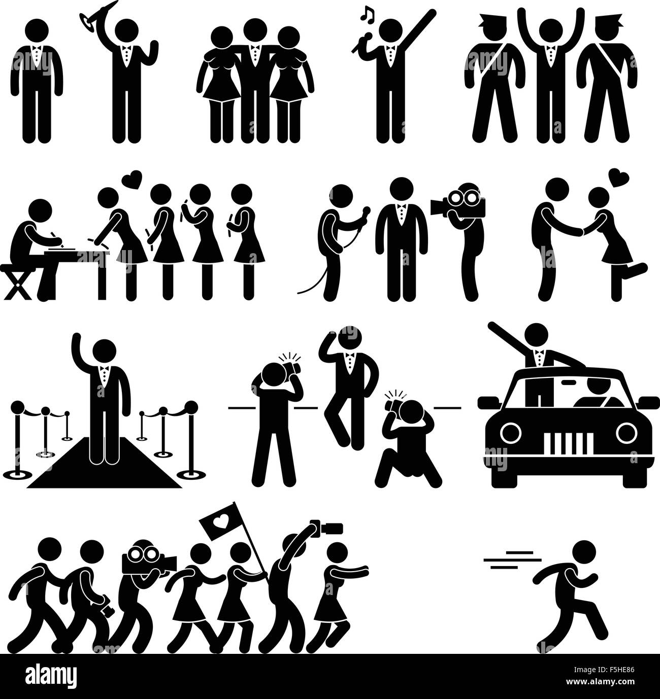 Celebrity paparazzi Stock Vector Images - Alamy