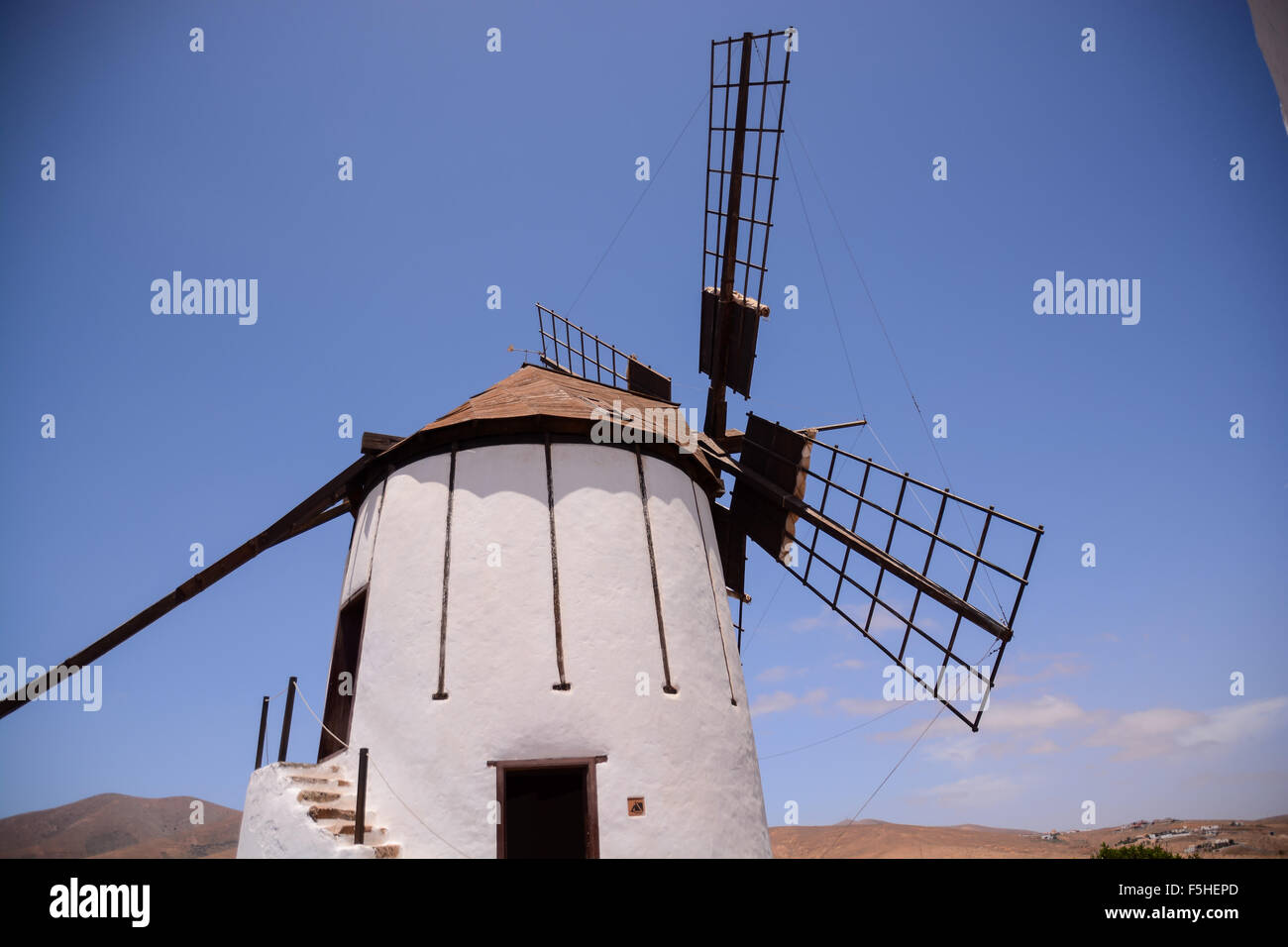 Classic Vintage Windmill Building Stock Photo - Alamy