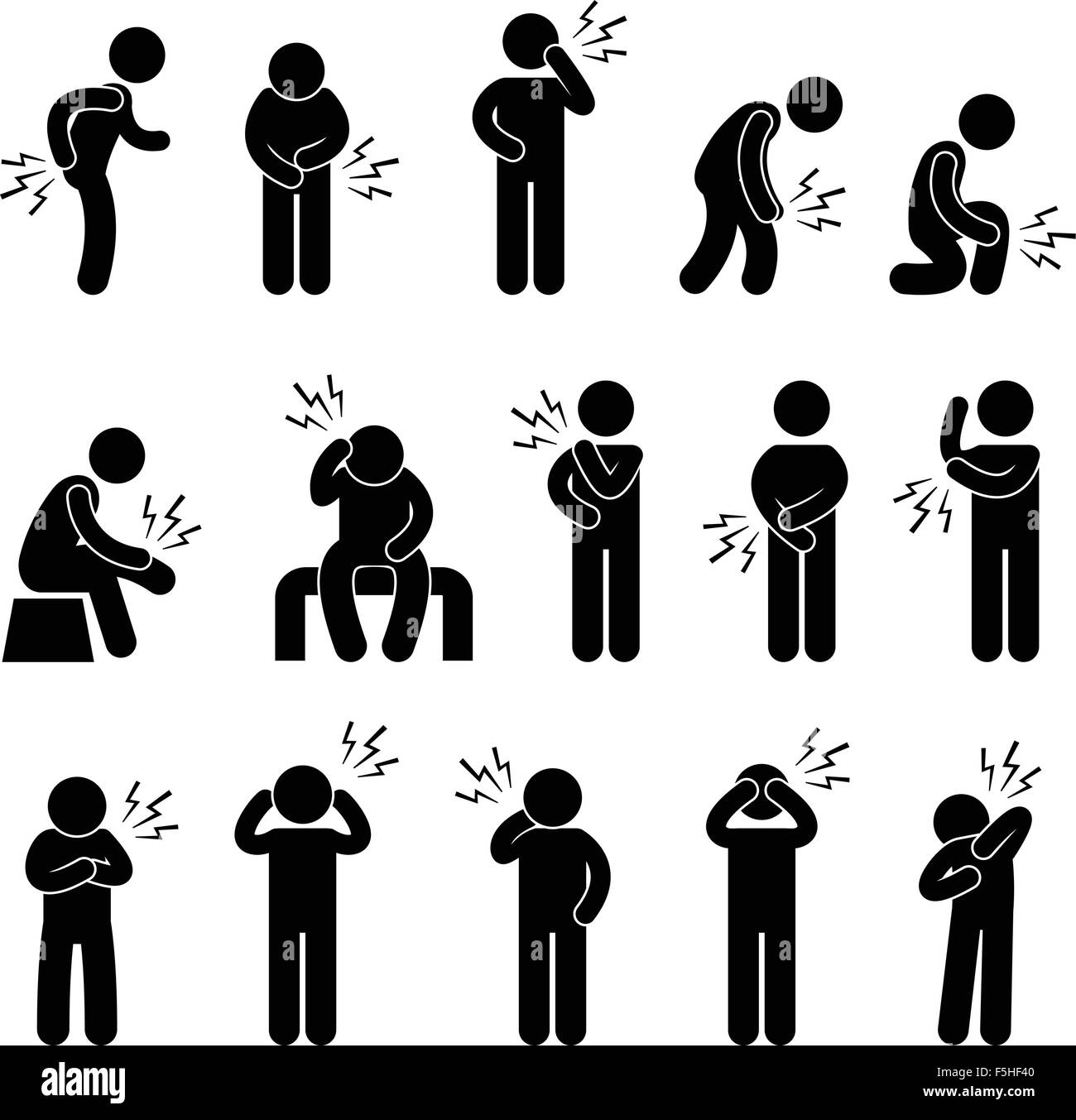 Body Ache Pain Backache Headache Pictogram Stock Vector Image & Art - Alamy