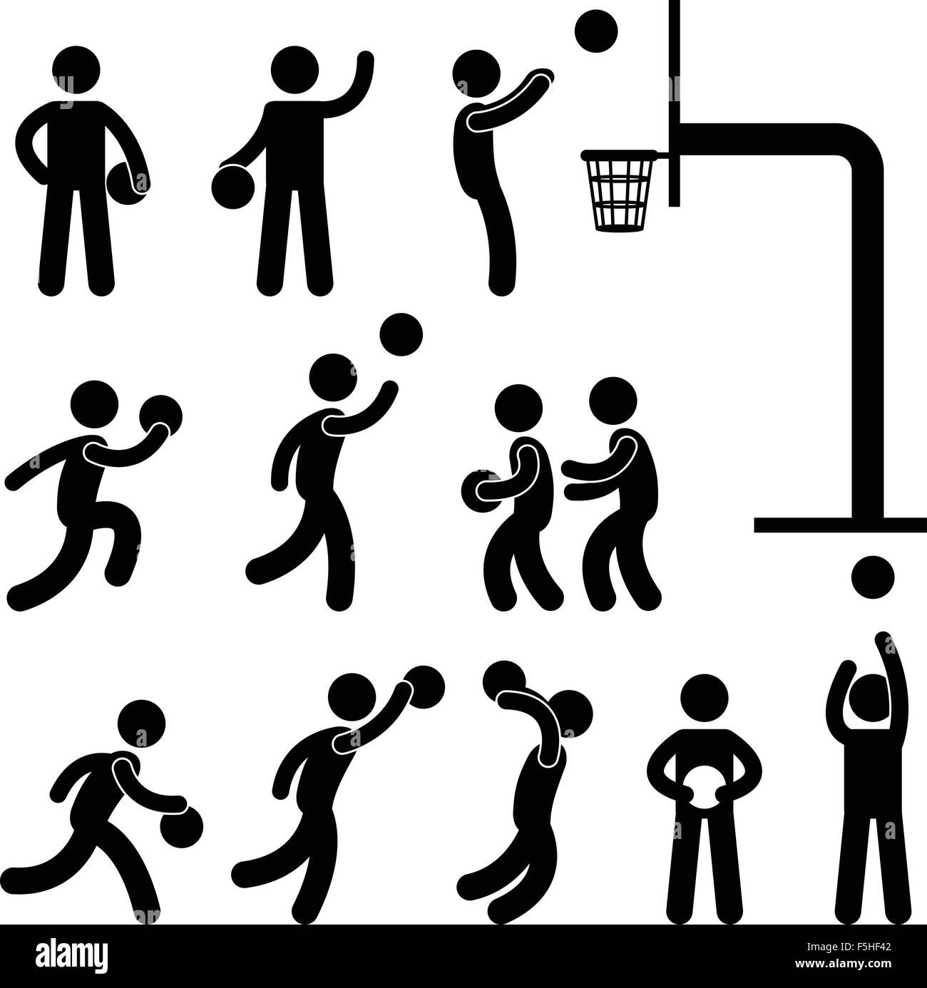 Basketball Player Icon Sign Symbol Pictogram Stock Vector Image & Art ...