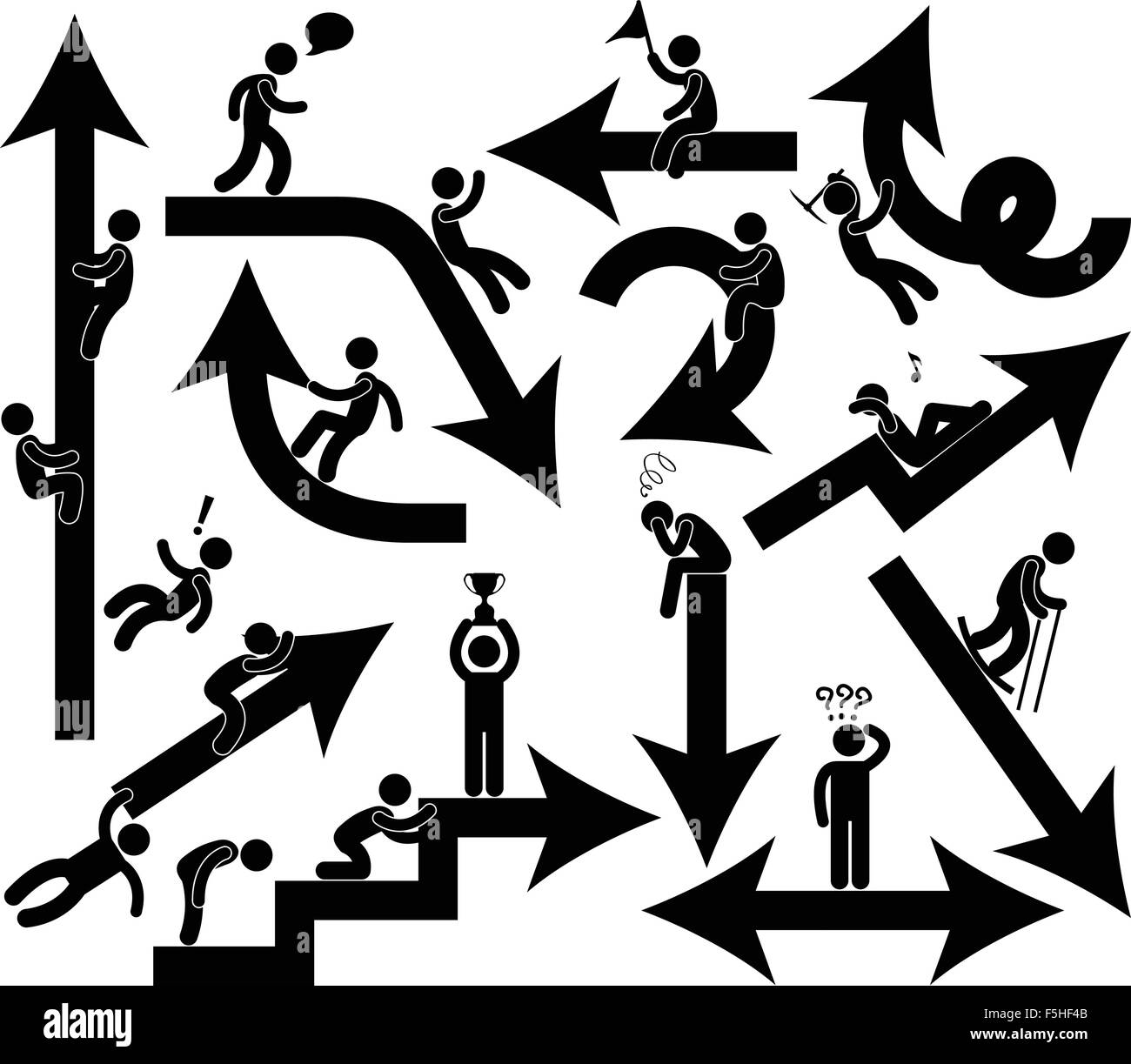 Swinging arrow Stock Vector Images - Alamy