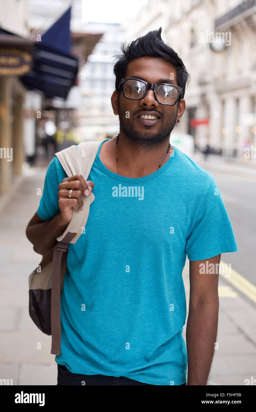 portrait of a young indian man Stock Photo - Alamy