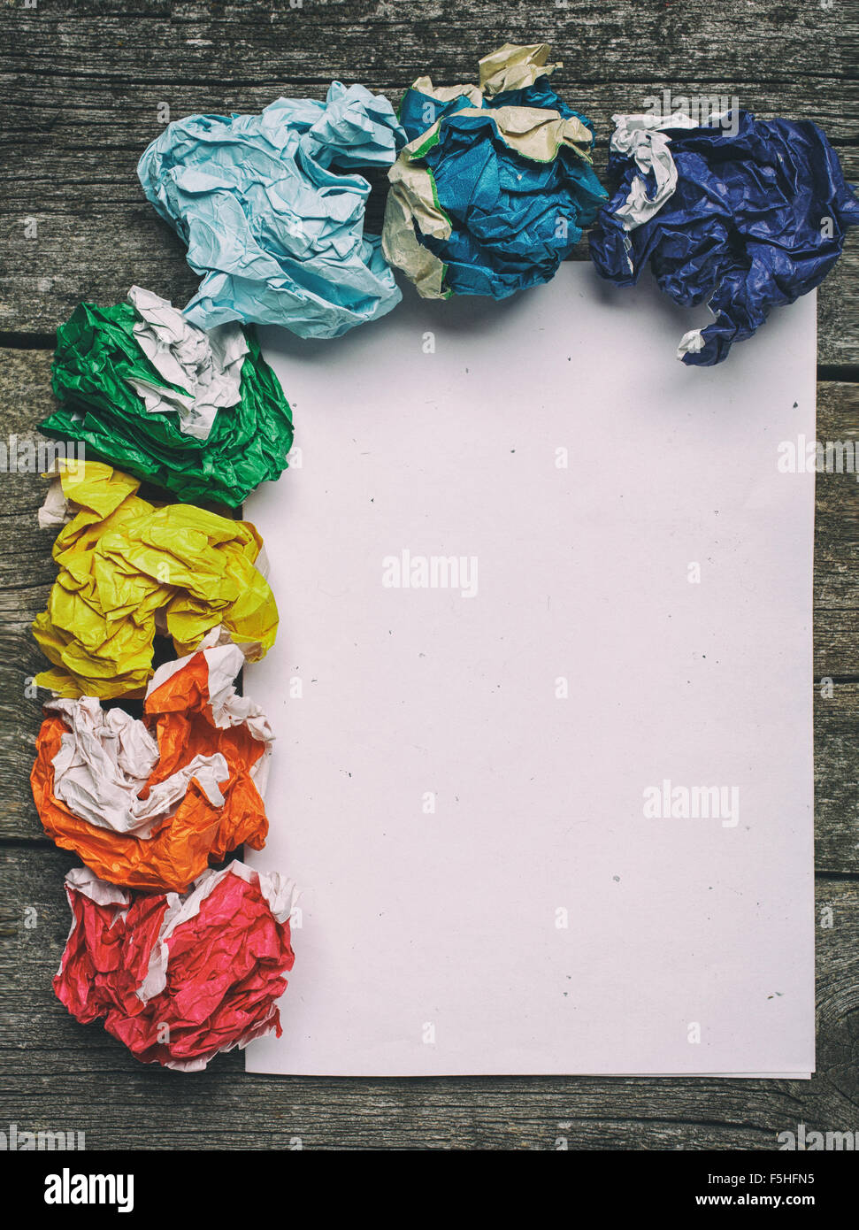 crumpled colorful paper ball Stock Photo - Alamy