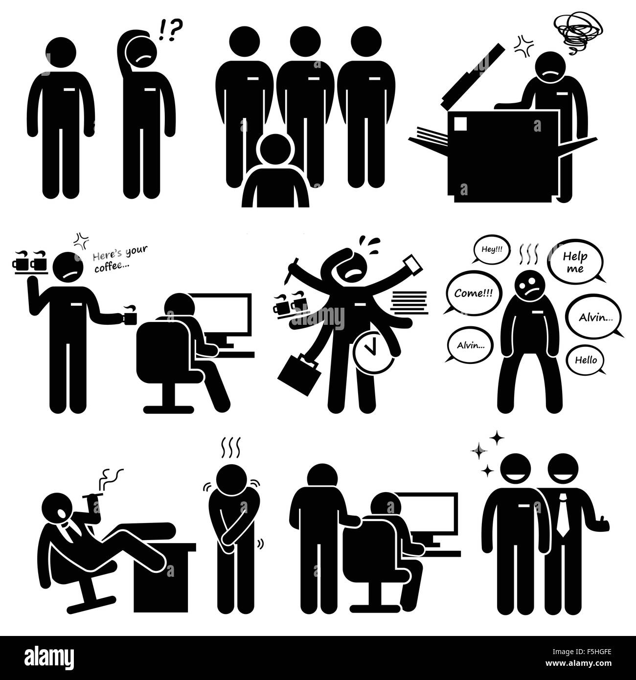 Office workers talking sad Stock Vector Images - Alamy