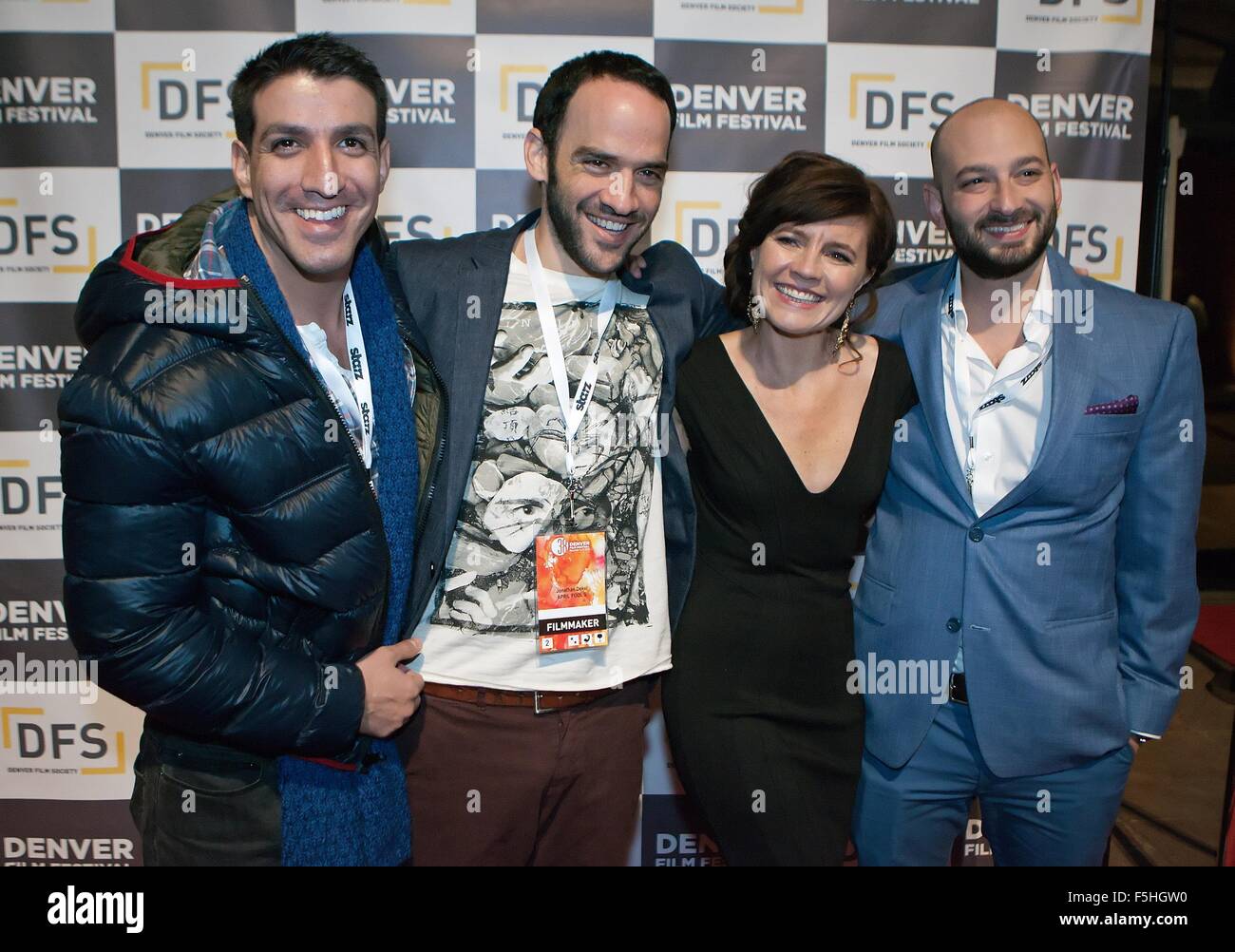 Denver, Colorado, USA. 4th Nov, 2015. Festival Film Directors OHAD BITTON, left, JONATHAN DEKEL ...