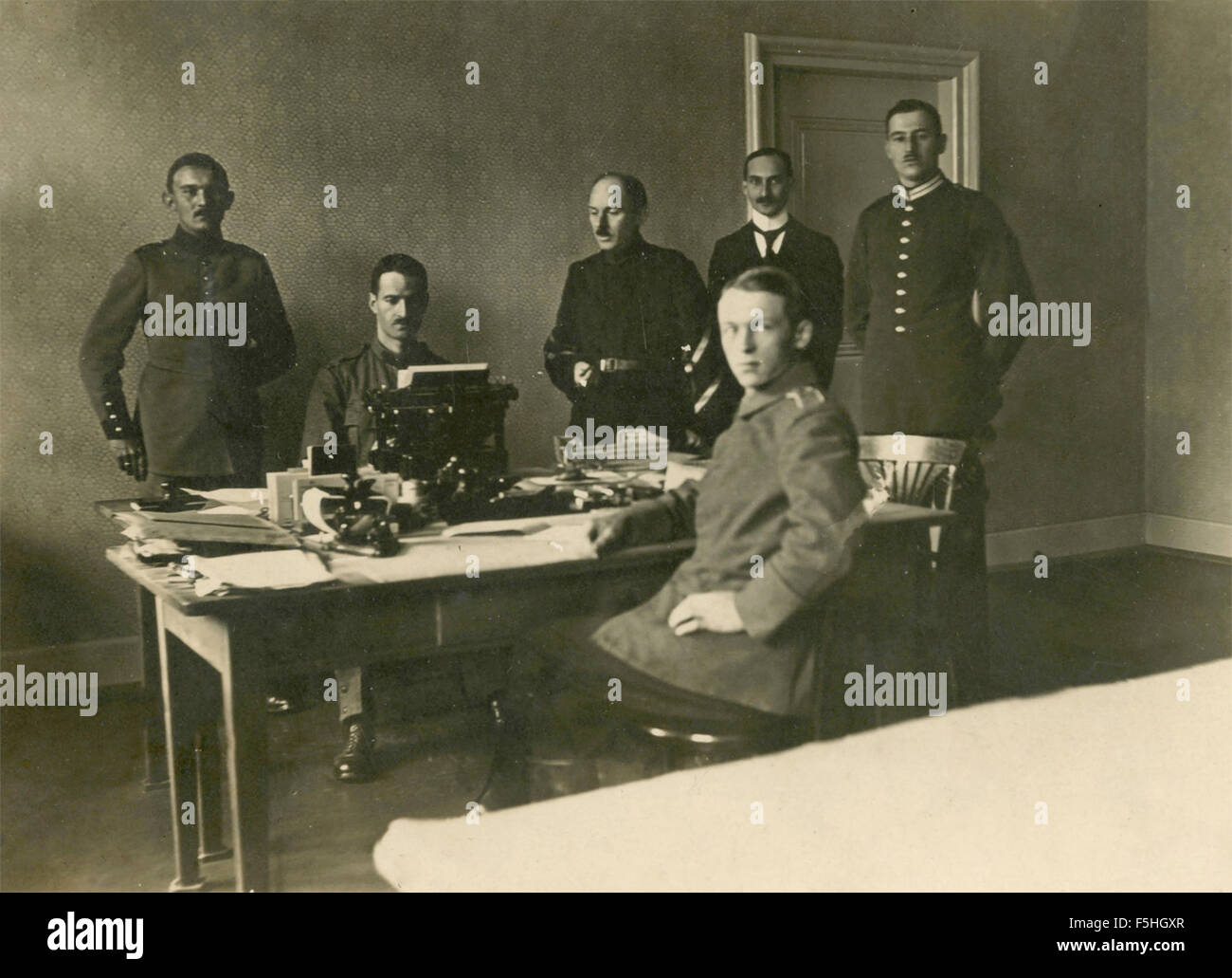 Military at the desk, Italy Stock Photo - Alamy