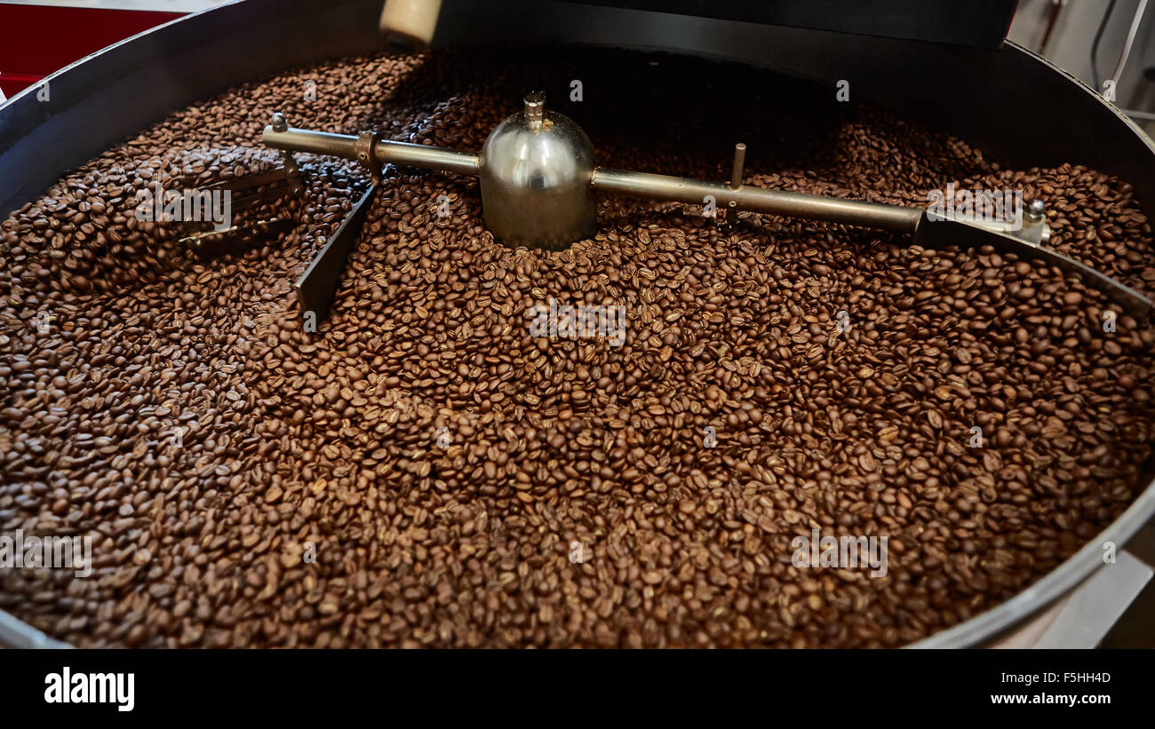 Freshly roasted coffee beans Stock Photo - Alamy