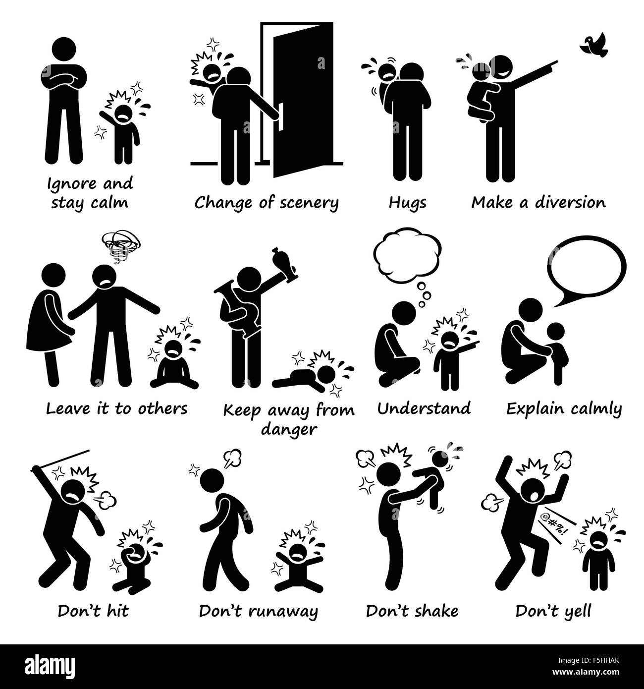How to Handle Kid Child Tantrum Outburst Stick Figure Pictogram Icons ... How to Handle Kid Child Tantrum Outburst Stick Figure Pictogram Icons ...