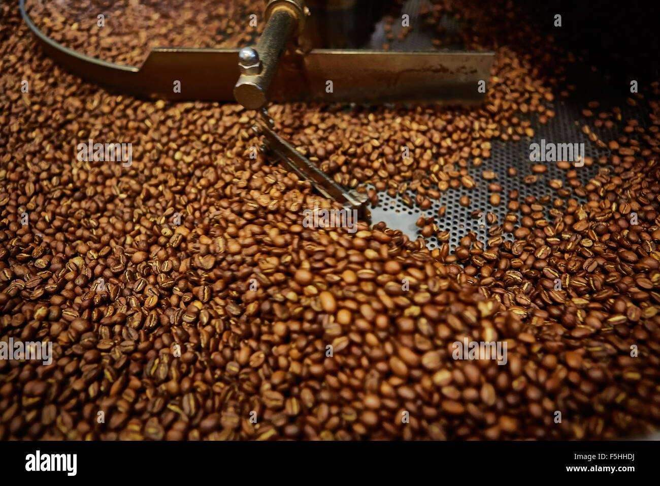Freshly roasted coffee beans Stock Photo - Alamy