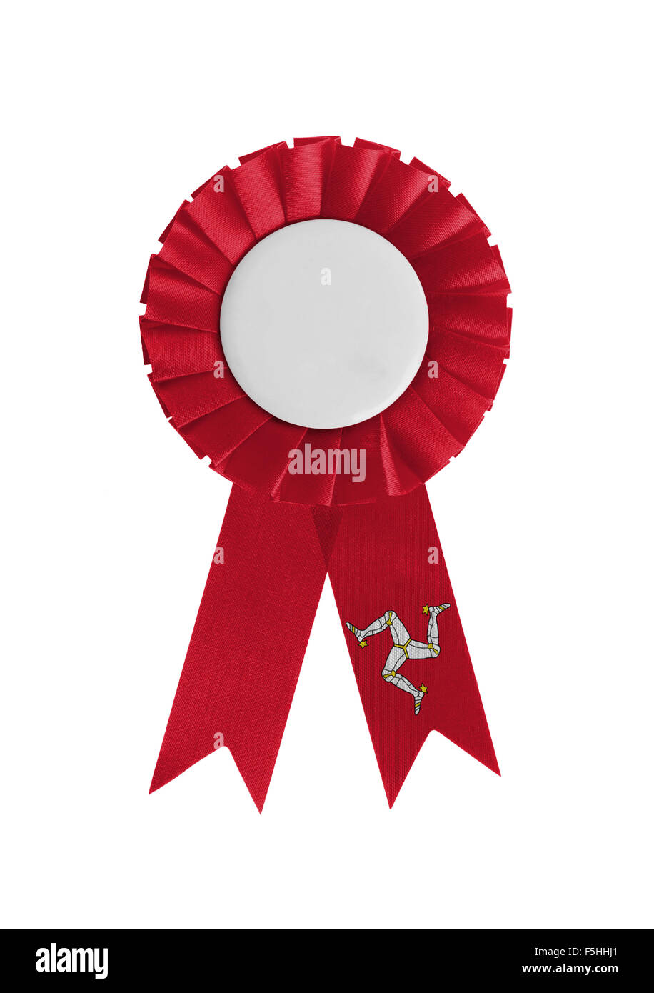 Award ribbon isolated on a white background, Isle of man Stock Photo ...