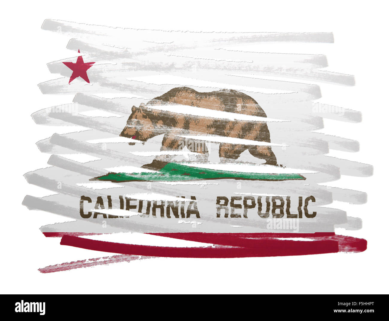 California line art map hi-res stock photography and images - Alamy
