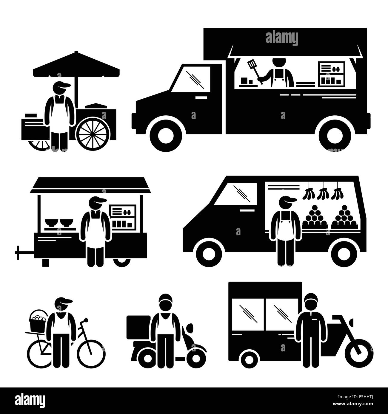 Mobile Food Vehicles Lorry Truck Van Wagon Bicycle Bike Cart Stick ...