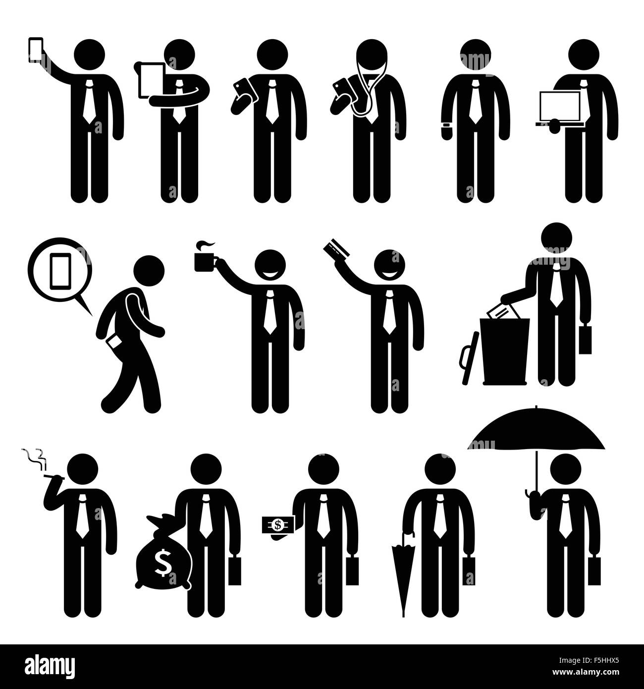 Business Stick Figures Vector