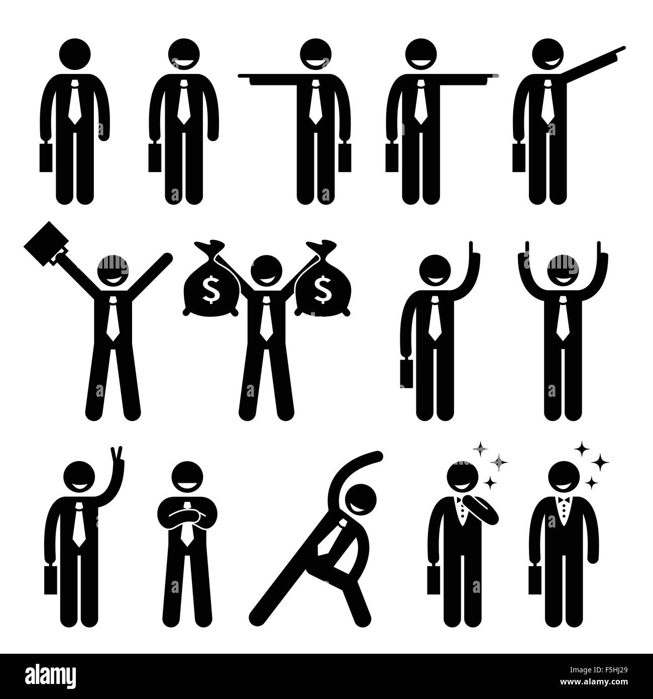 Man pictogram raising hand icon hi-res stock photography and images - Alamy