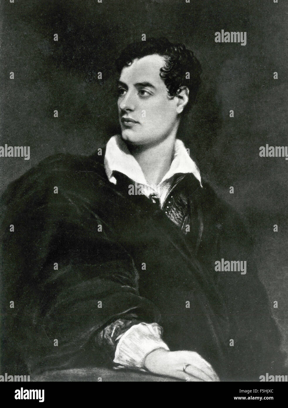 Portrait of the poet Lord Byron Stock Photo - Alamy