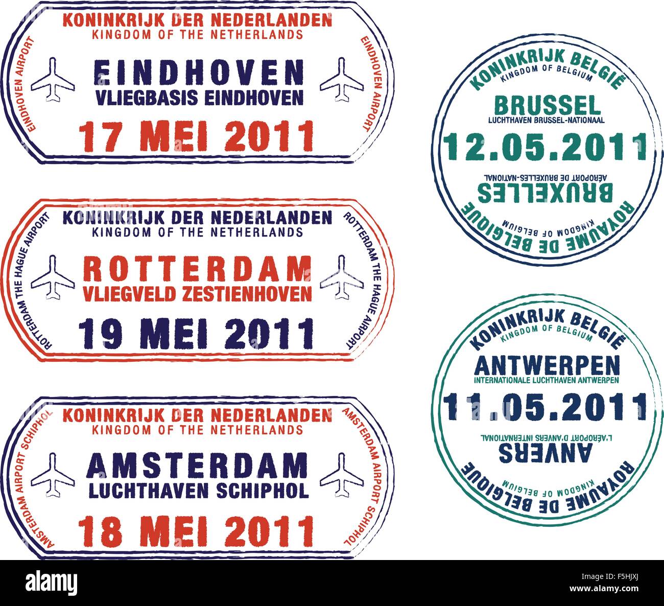 European Passport Stamps